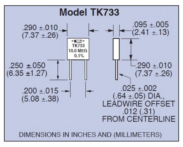 Caddock TK733 Resistor Series | Rhopoint Components