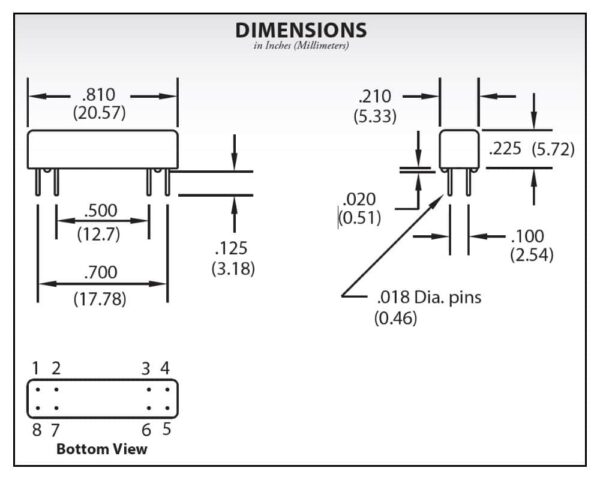 Coto 2200-2302 | RF Switching Reed Relays | Rhopoint Components