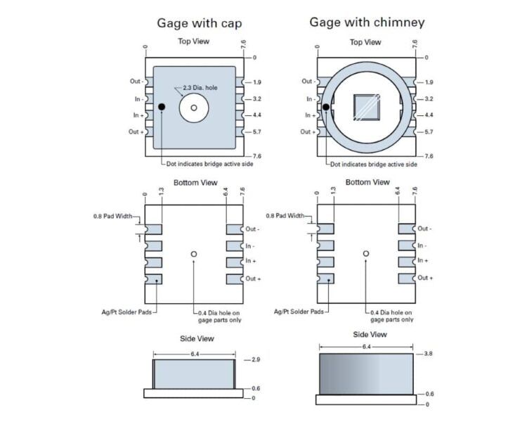 Merit Sensor SMD Pressure Sensor Series | Rhopoint Components